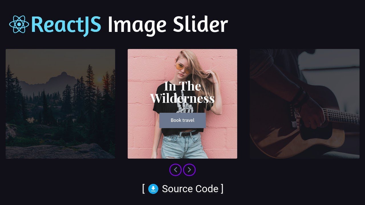 React Carousel/React Slider | React Image Slider Carousel with hover effect | Source Code