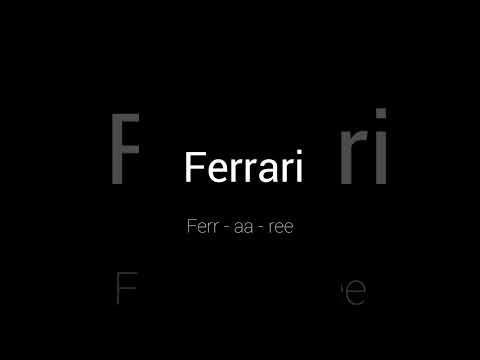 How to pronounce Ferrari in Italian🇮🇹 ? #learnenglish #shorts #ferrari #pronunciation