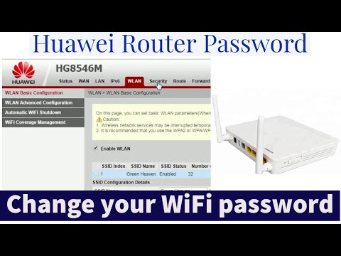 How to change wifi password on huawei router