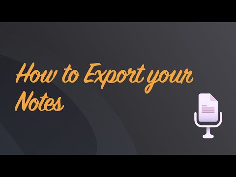 How to export your favorite notes