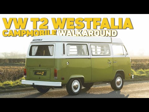1977 Volkswagen Type 2 T2 Westfalia Campmobile Sage Green LHD Camper Van | For Sale Walkaround