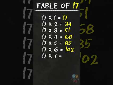 Learn Multiplication - Table Of 17 #table #shorts #tableof17 #education #elearningstudio