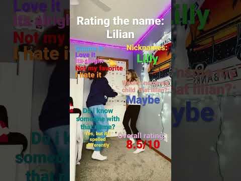 Rating the name Lilian. π€π€π€π€π€π€π€ no hate