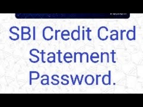 Sbi credit card statement password