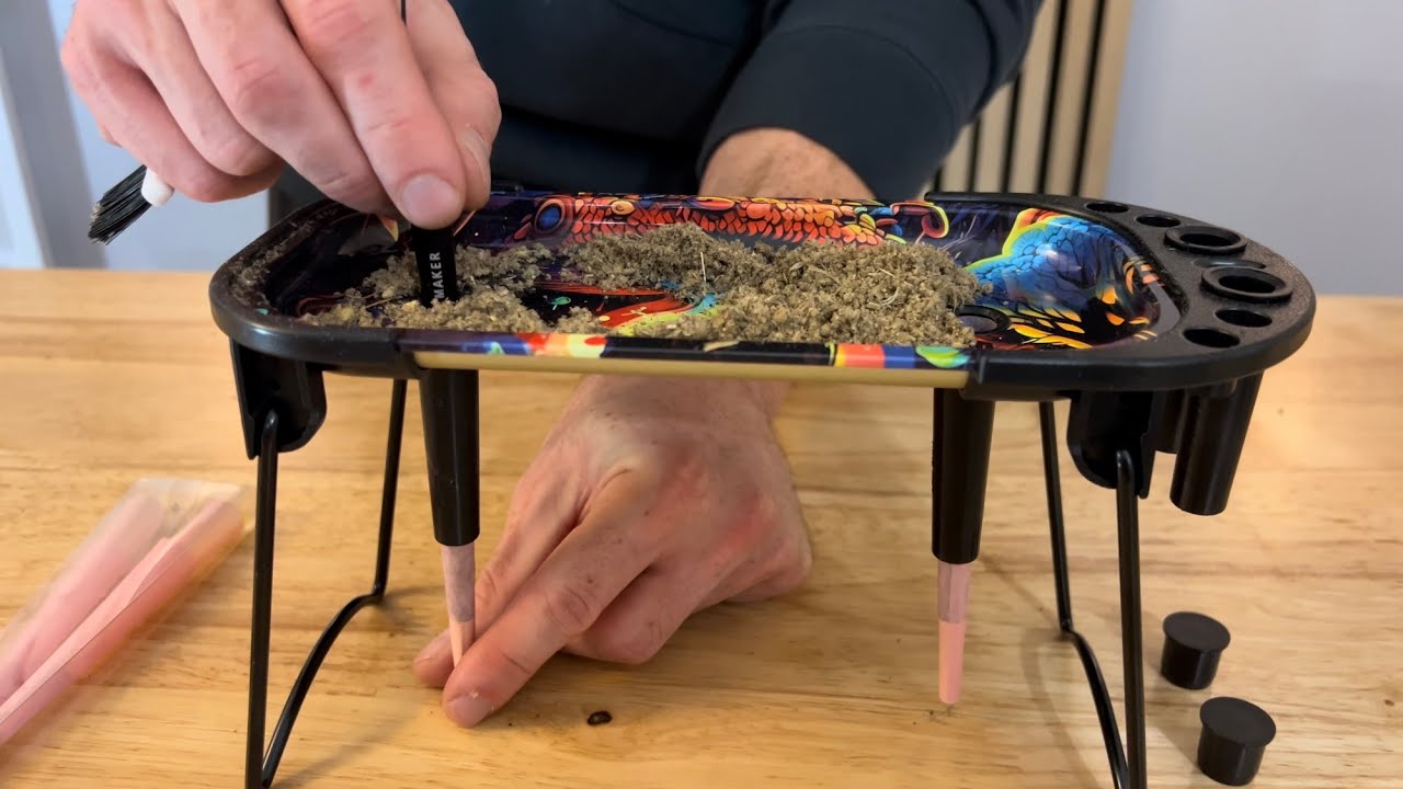Effortless Rolling Setup: Metal Tray & Cone Loader for King Size & 1 1/4 Cones!