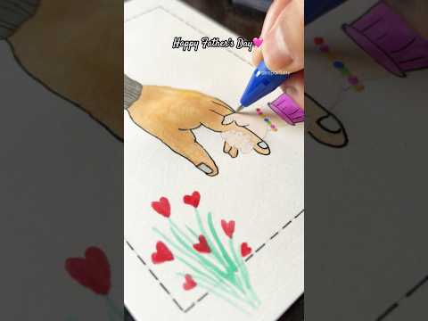 Fatherās Day Greetingsš„š | Aesthetic card for Fatherās Day ⨠#art #shorts