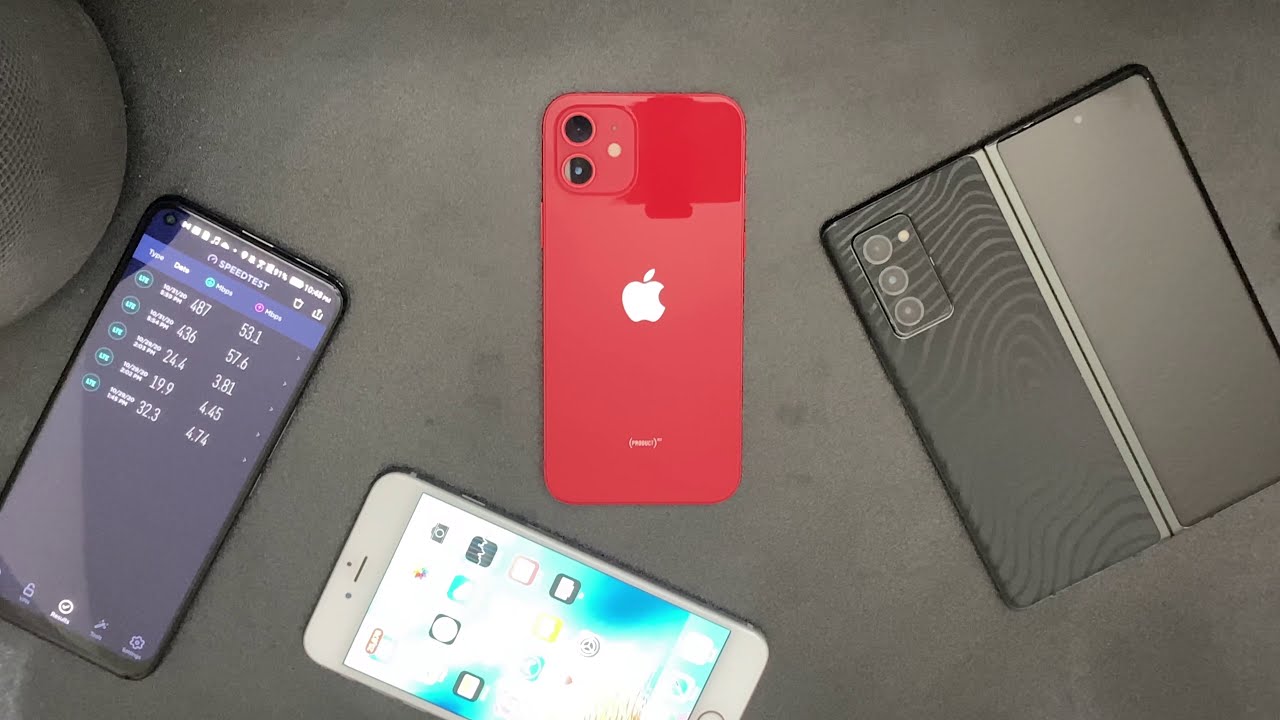 Verizon mmwave test | TCL 10 5G vs iPhone 12 vs Galaxy Z Fold2 vs ...
