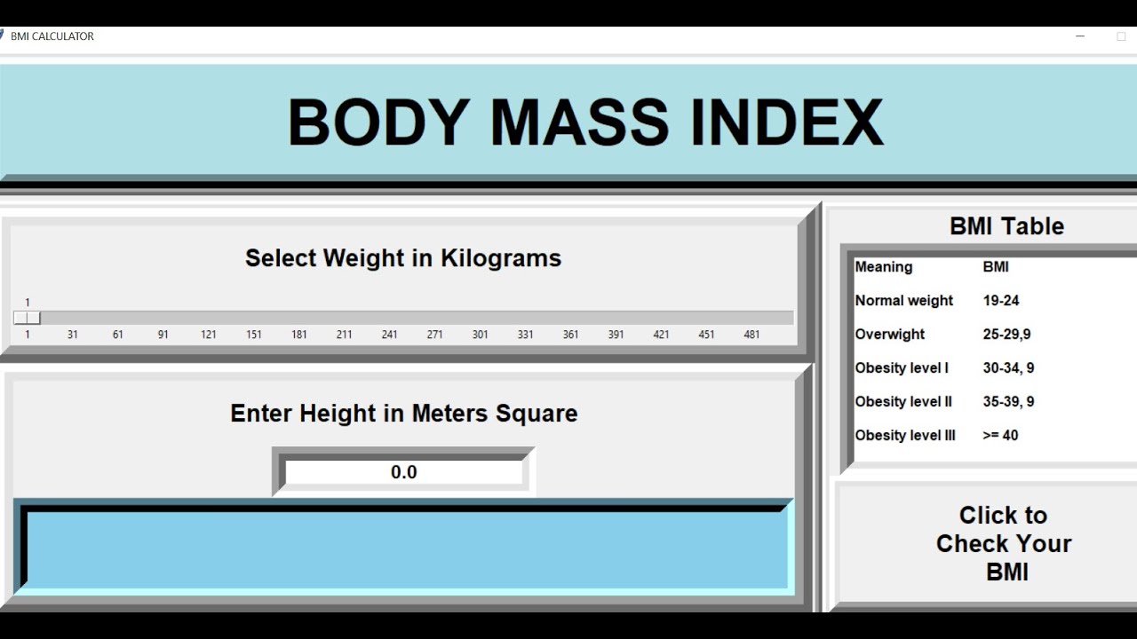 BMI Calculator In Python With Source Code | Source Code & Projects