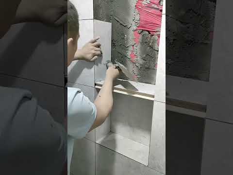 How To Tile A Shower Niche | Tile installation P102#shorts