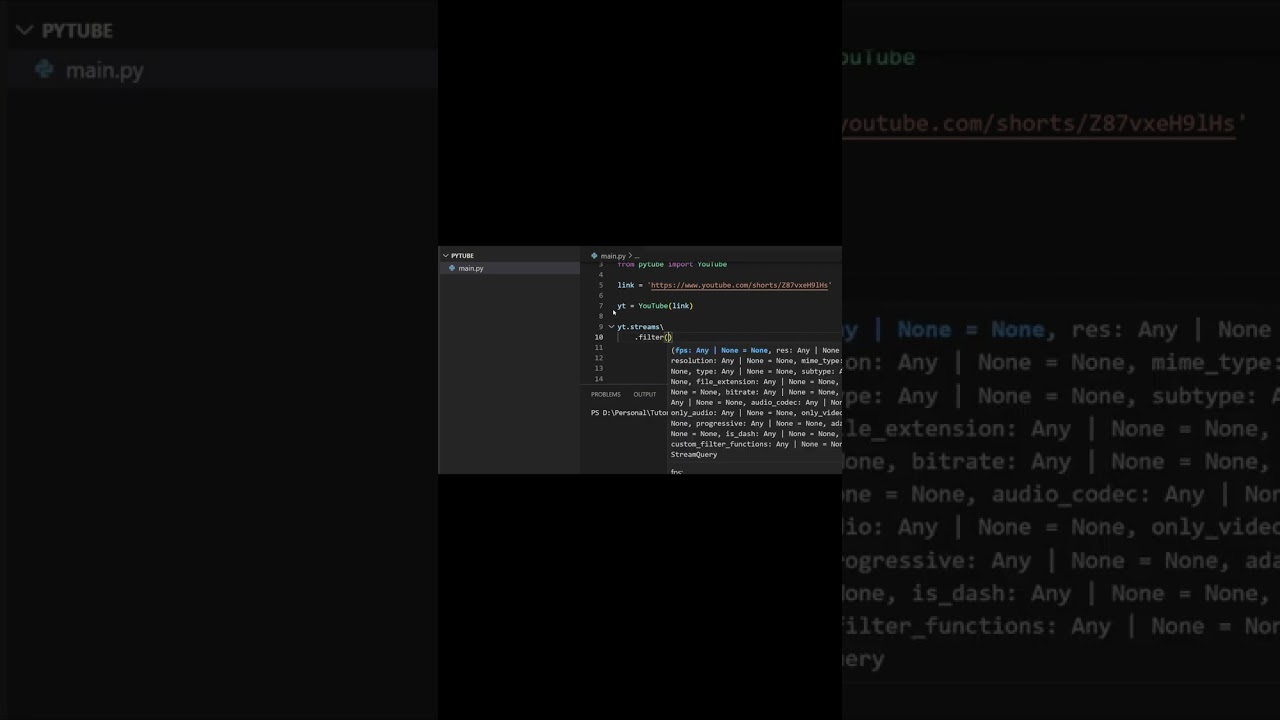 Download any Youtube videos with Python #shorts