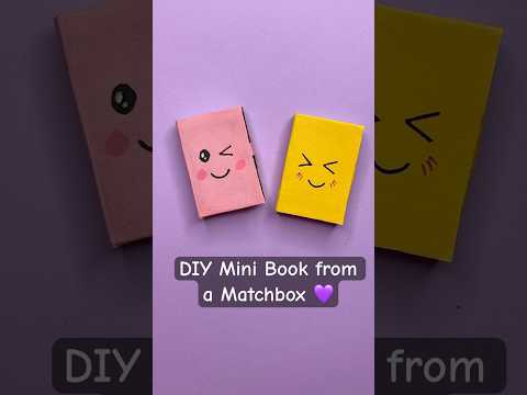 DIY Mini Book Storage Box Matchbox 💜 Mini Notebook