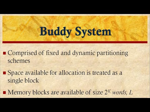 buddy system placement algorithm شرح خوارزميات وضع البيانات فى الذاكرة نظم تشغيل