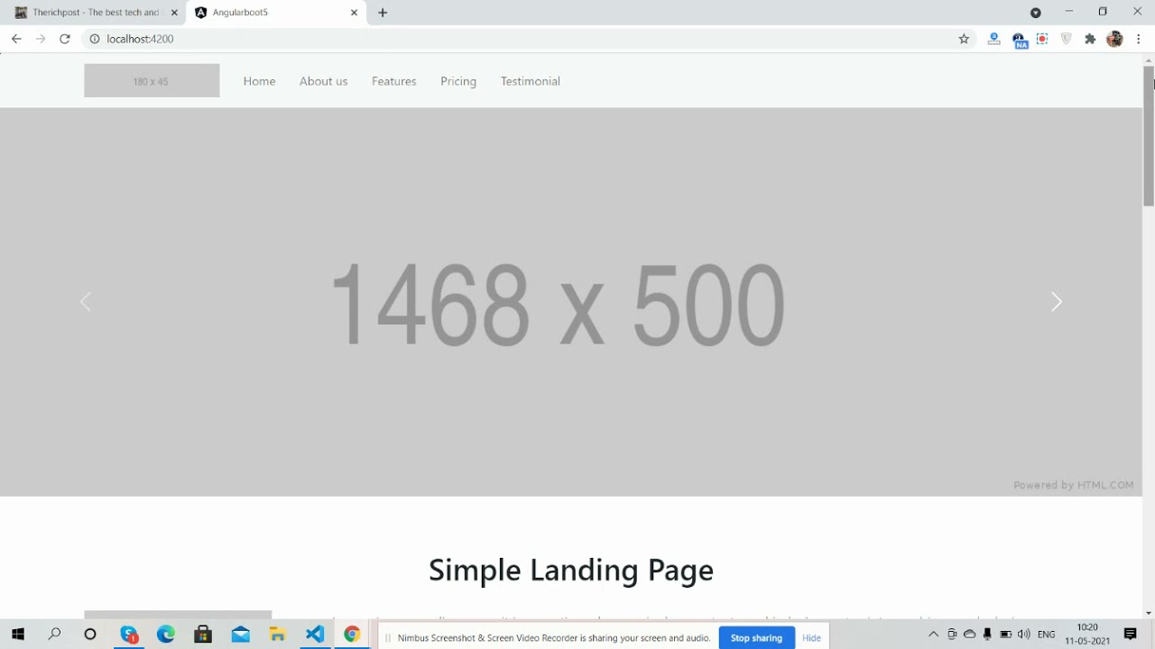 Angular 11 Bootstrap 5 Free Responsive Template