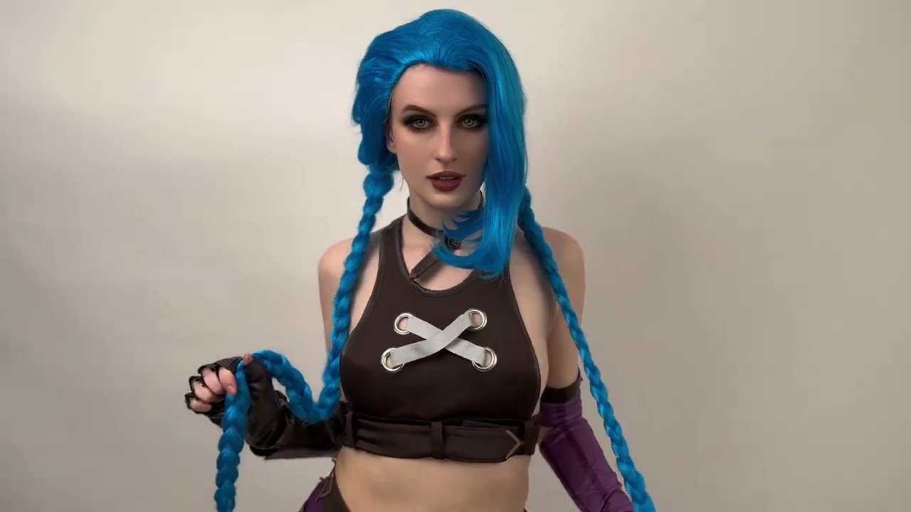 Jinx Cosplay Long Plaits Wig - By Allaura