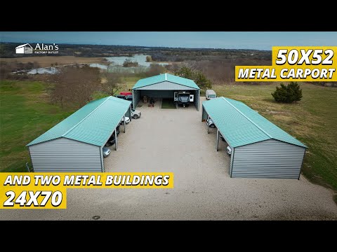 Metal Carport for Office Space, RV, and Parking