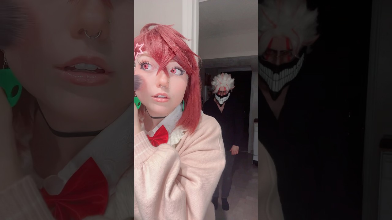 Mama an Okarun behind you 👀👻 #animegirl #egirl #cosplay #cosplaygirl #dandadan #okarun #couple