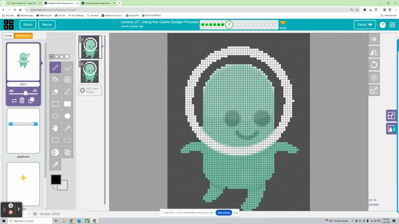 CS Discoveries Unit 3: Lesson 27 - Using The Game Design Process (25 - 26)