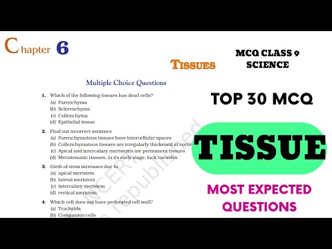 Best MCQ Tissue Class 9 Exemplar || CLASS 9 Science Mcq | Class 9 Tissue Questions #tissue #mcqncert