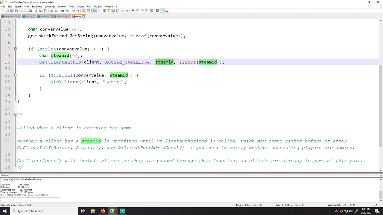 SourceMod Plugin Tutorial - 8 - ConVars
