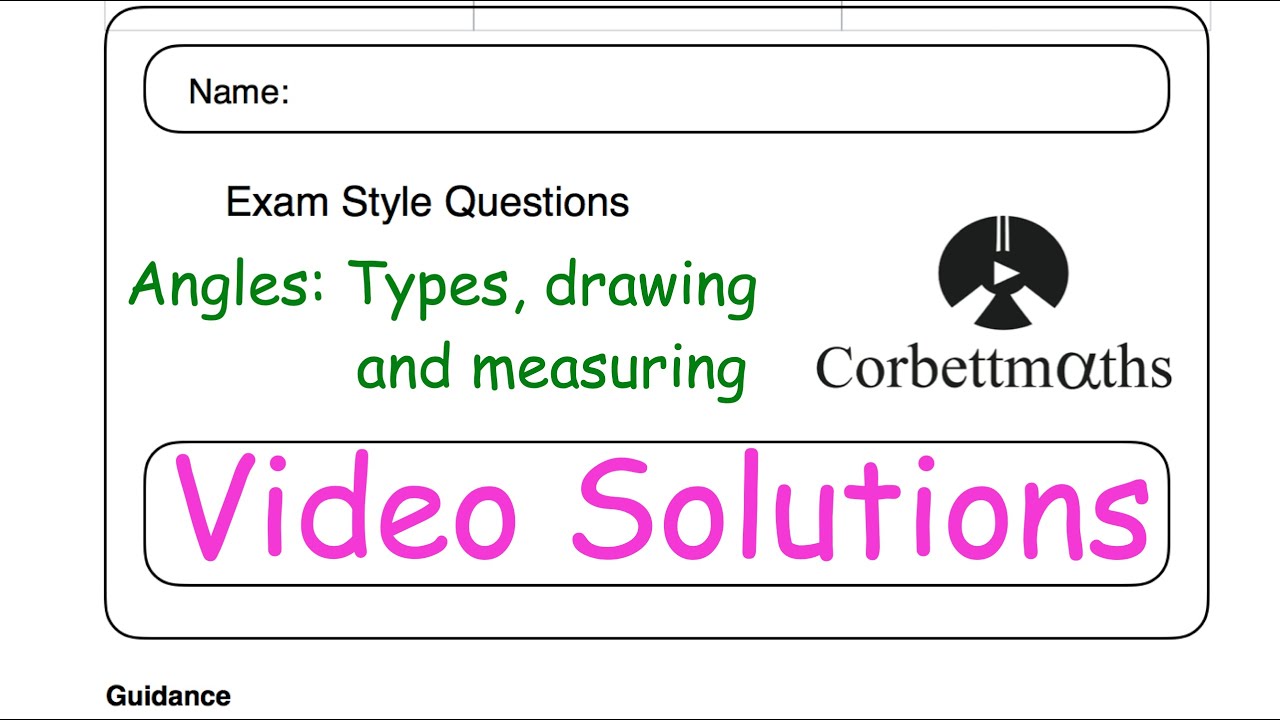 Angles Answers - Corbettmaths