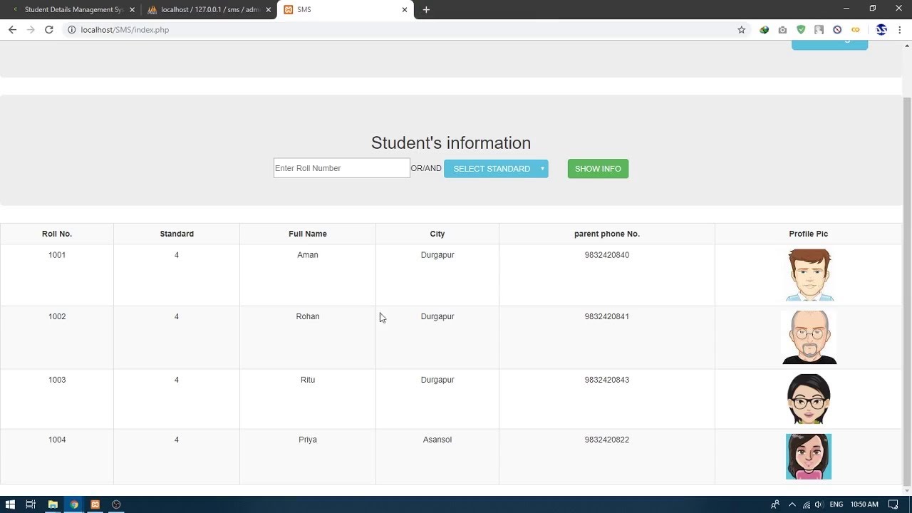 STUDENT DETAILS MANAGEMENT SYSTEM IN PHP | Source Code & Projects