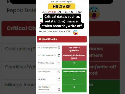 How to check your vehicle's history?