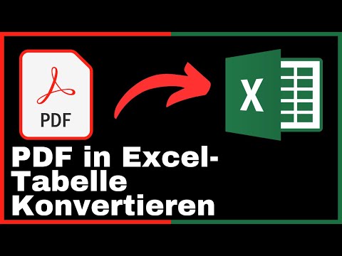 Wie Man Eine PDF In Eine Excel-Datei Umwandelt