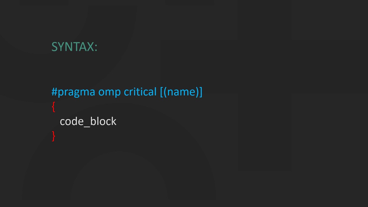 OpenMP: Critical Section