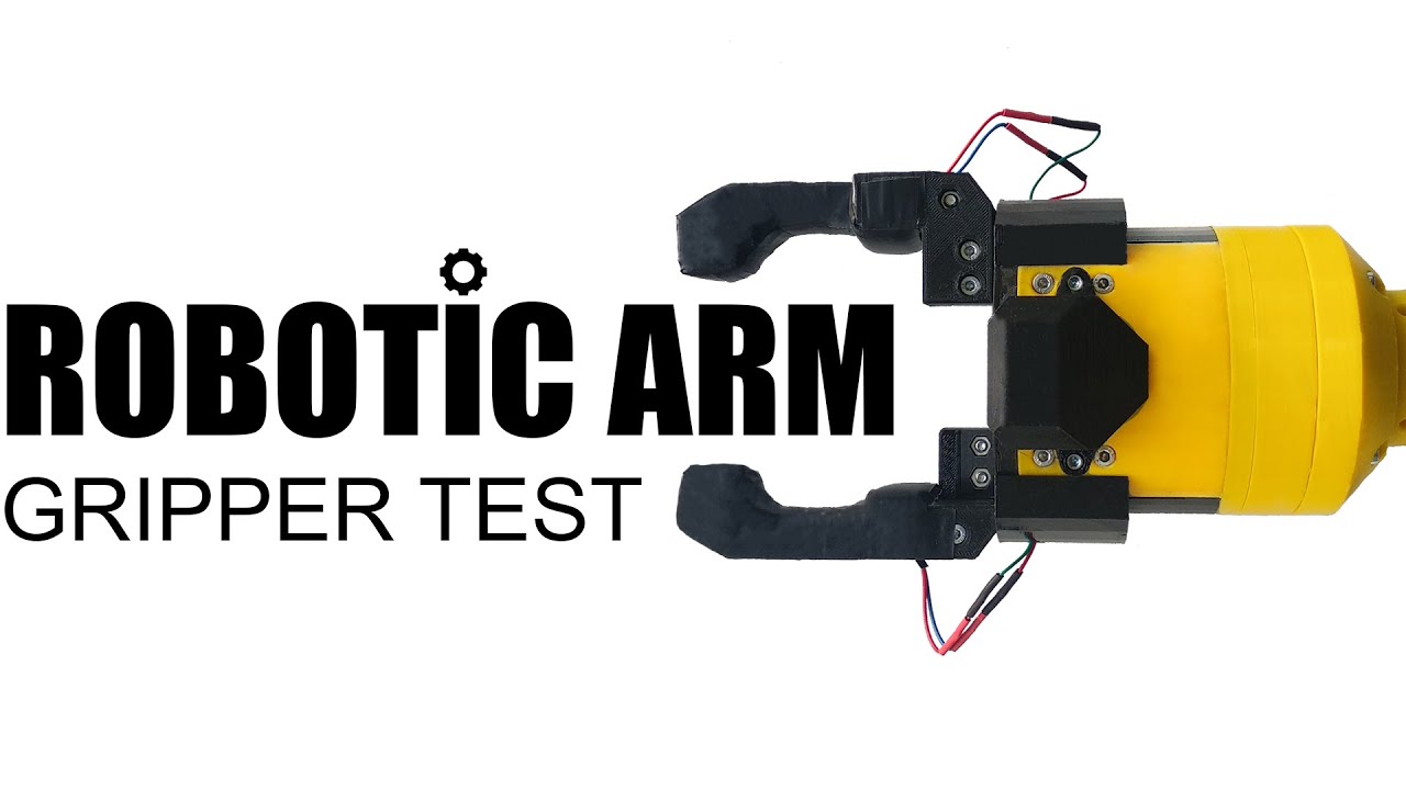 DIY 3D Printed Parallel Jaw Robotic Gripper. Detailed Test