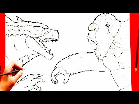 How To Draw Godzilla Vs Kong | Godzilla Vs Kong