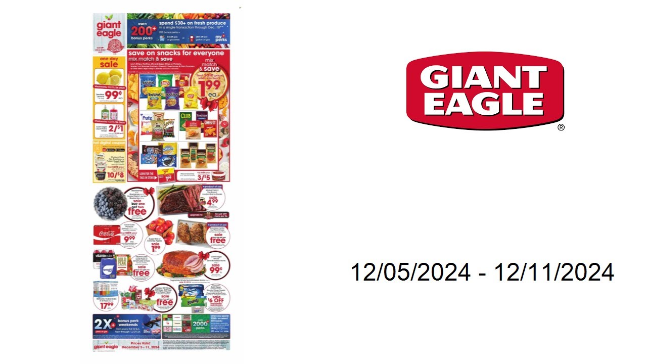 Giant Eagle Weekly Ad - 12/05/2024 - 12/11/2024