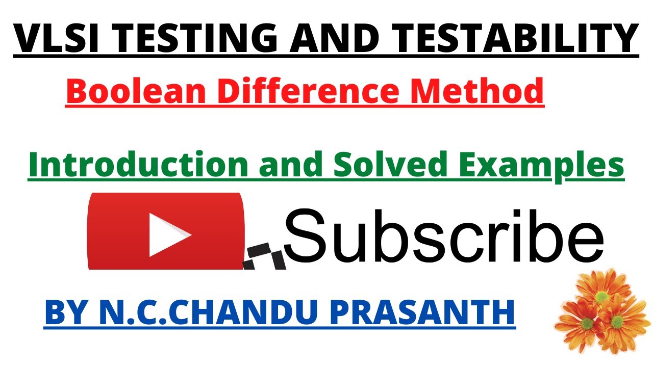 Testing and Testability||Combinational ATPG||Boolean Difference Method||VLSI Testing||DFT||JNTUH