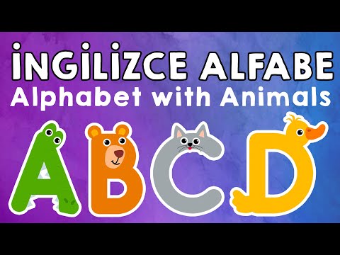 İngilizce Alfabe ve A'dan Z'ye Hayvan Adları | Alphabet with Animals | ABCD Animals for Kids