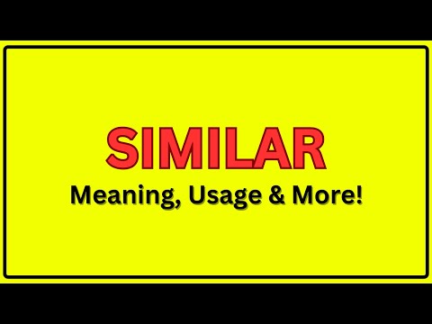 Meaning of Similar | Pronunciation of Similar | Similar In a Sentence