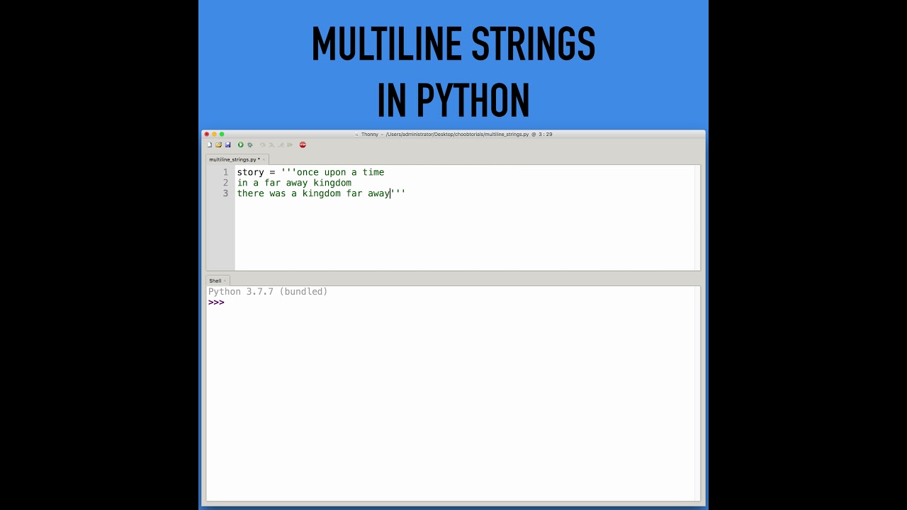 How Can You Create Multiline Strings in Python? | Shorts