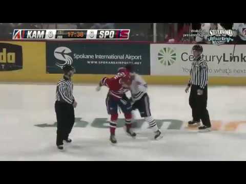 Jackson Shepard vs. Milos Fafrak, February 14, 2018 - Kamloops Blazers ...