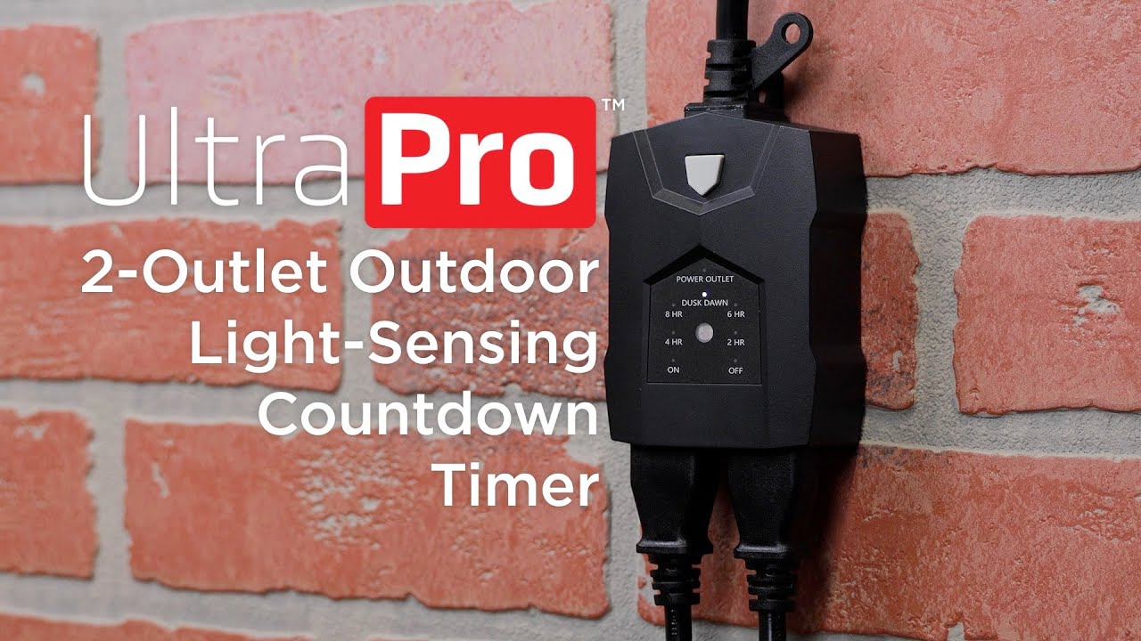 70386: UltraPro 2-Outlet Outdoor Light-Sensing Digital Countdown Timer - Installation