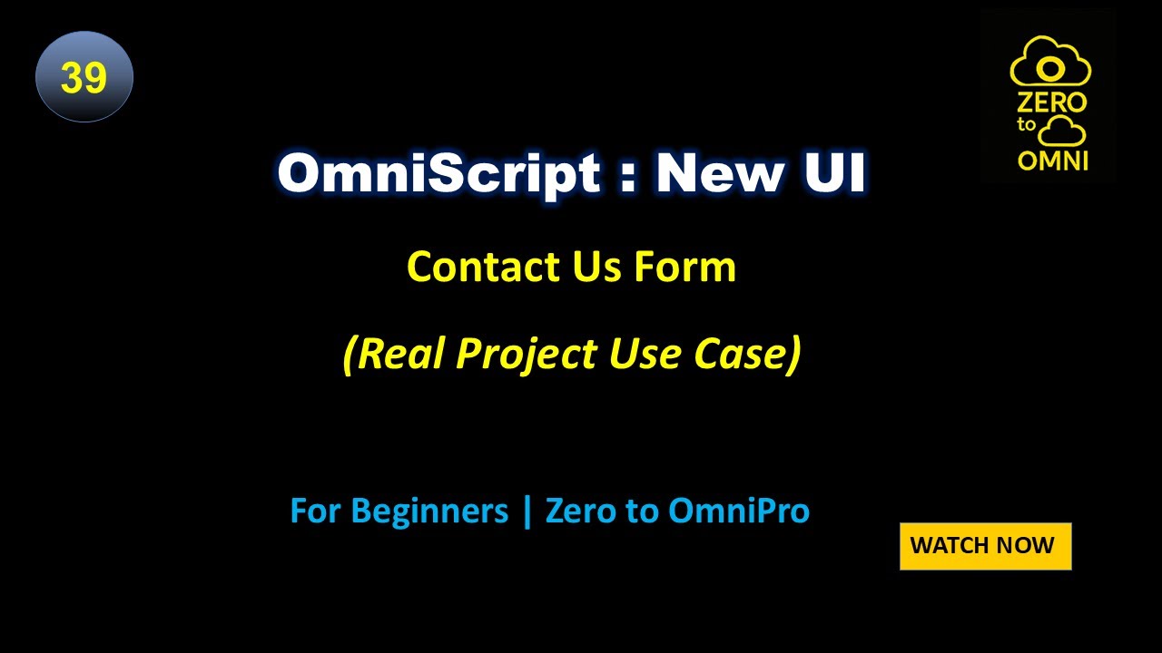 39 Contact Us Form Using OmniScript | Real-Time Project Use Case | Salesforce OmniStudio Tutorial