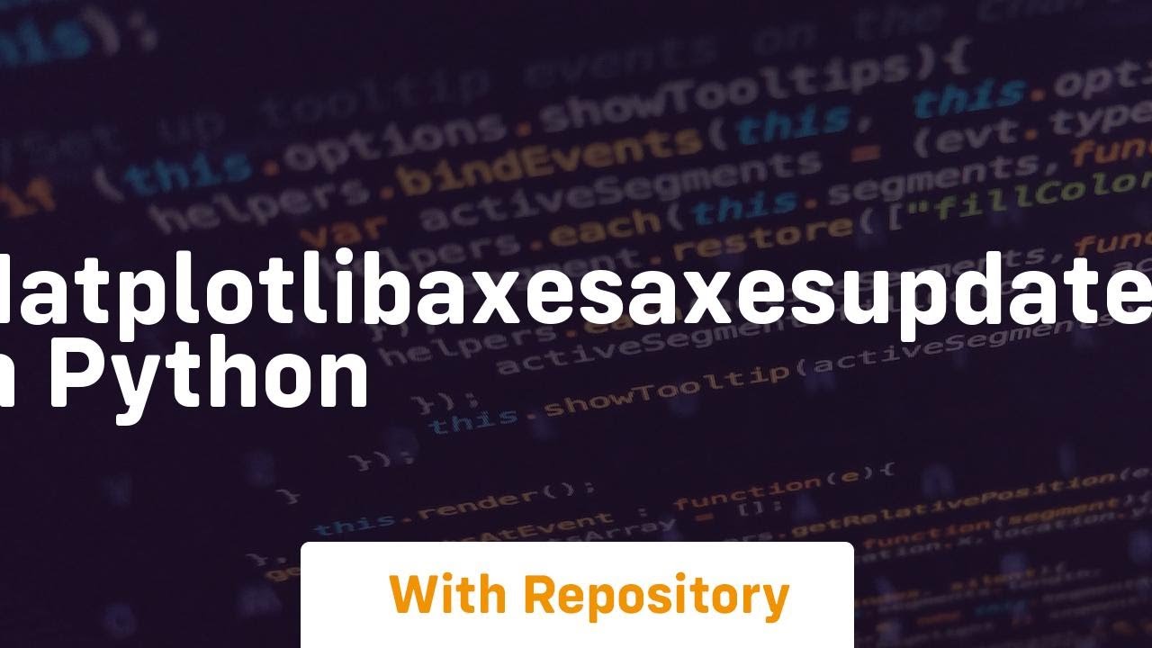 matplotlibaxesaxesupdate in python