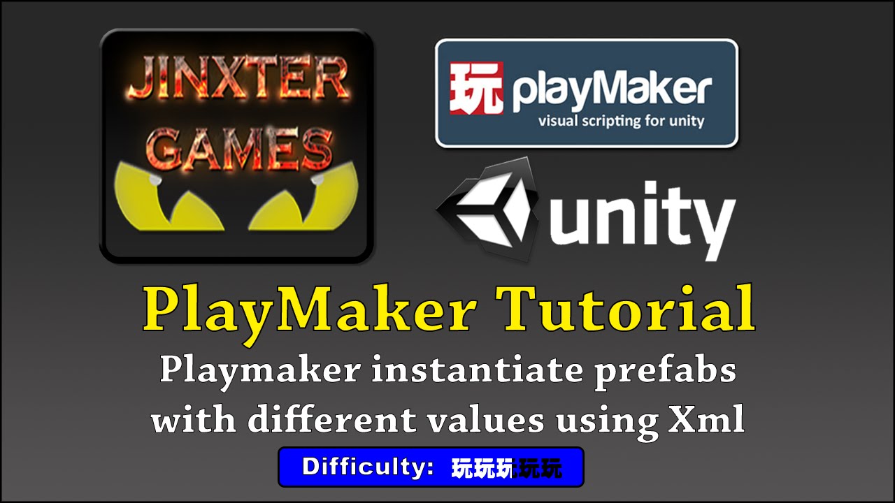 Playmaker instantiate prefabs with different values using Xml