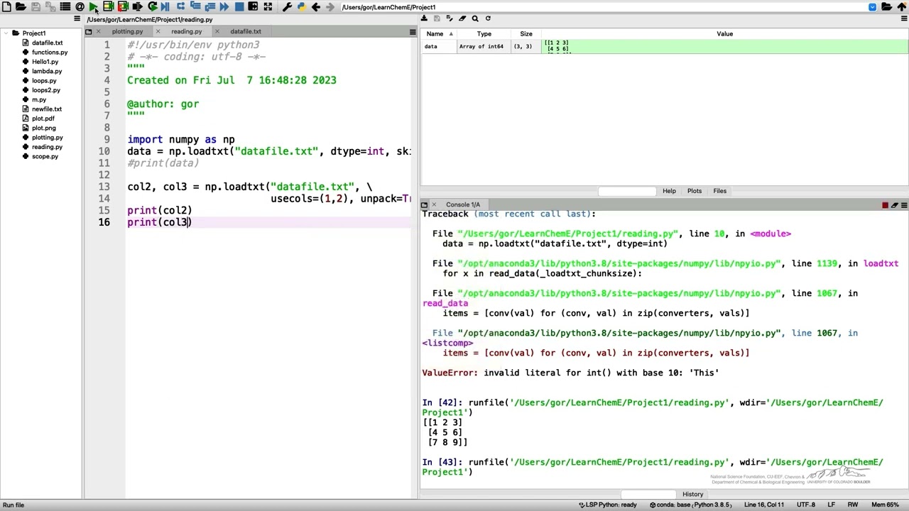 Python Lecture 22: Reading and Saving Data Files