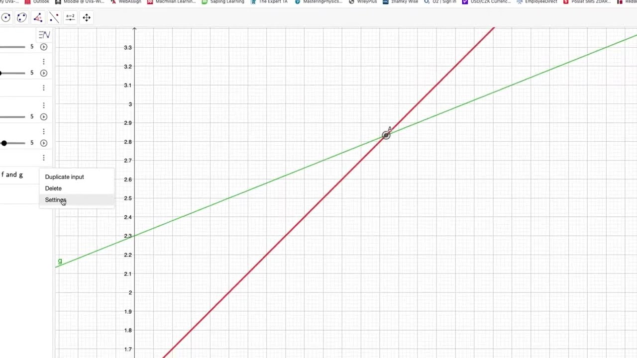 How to plot linear function in Geogebra