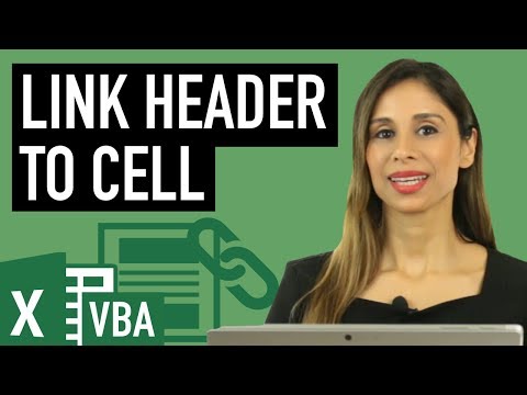 How to Insert Cell Values into Footers and Headers in Excel