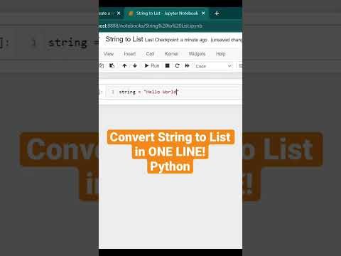 Convert String to List in ONE LINE! Python #shorts #python #programming #coding #tutorial