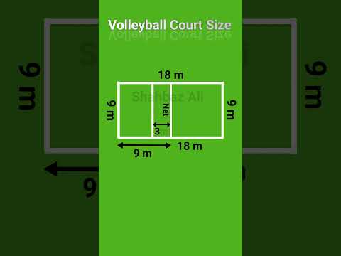 volleyball court size | volleyball court measurement | #shorts #shortvideo #volleyball #ytshorts