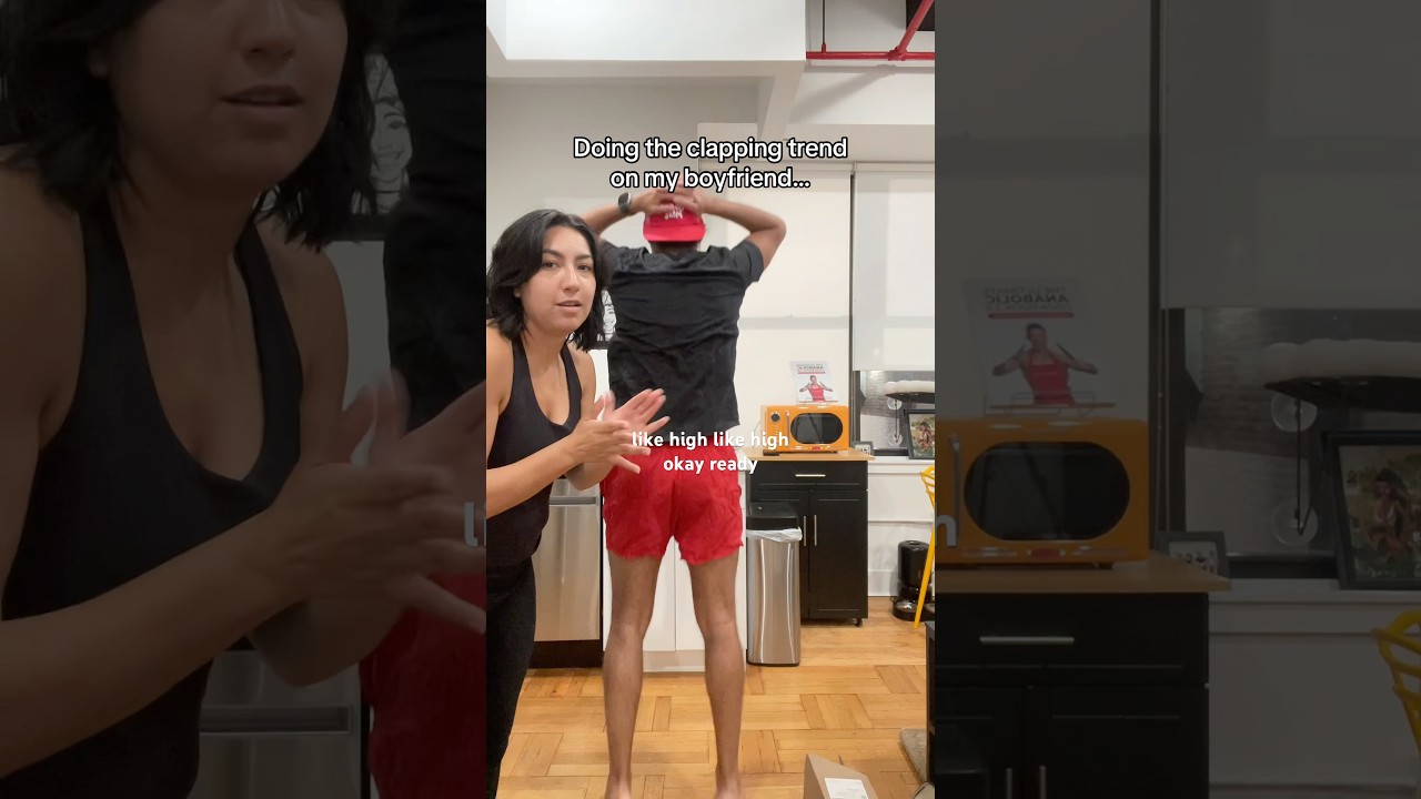 Doing the clapping prank on my boyfriend 🤣 #couple #shorts #dating #couplecomedy