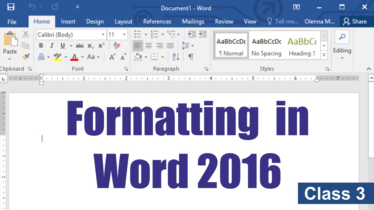 Formatting in Word 2016 | CBSE Computer Class 3