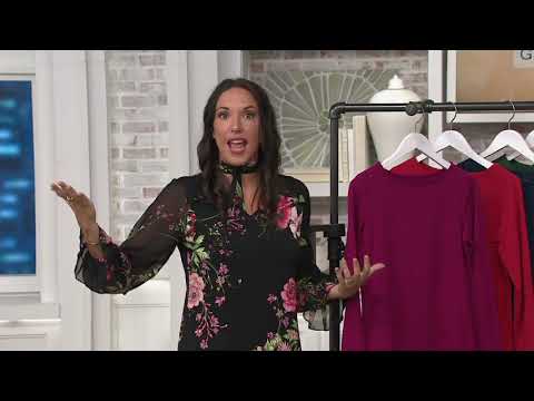Susan Graver Essentials Cotton Modal Long Sleeve Bateau Neck Top on QVC
