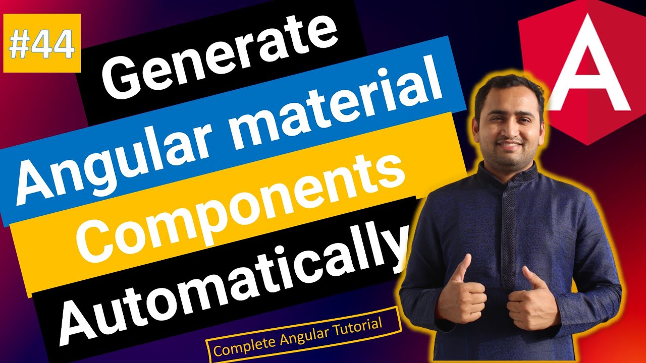 Auto generate angular material components using schematics | Angular Tutorial