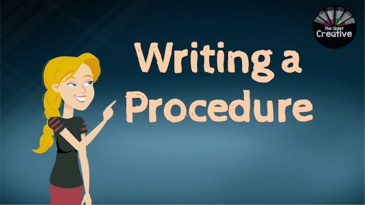 Writing a Procedure